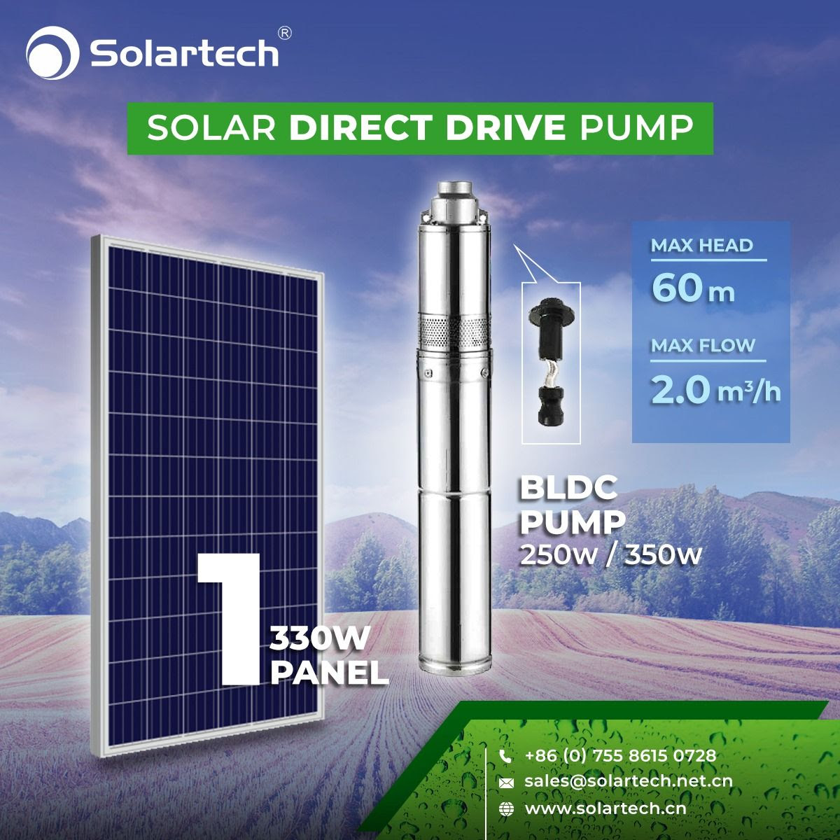 SPMD solar direct drive pumping system – บริษัท กรีนริช จำกัด